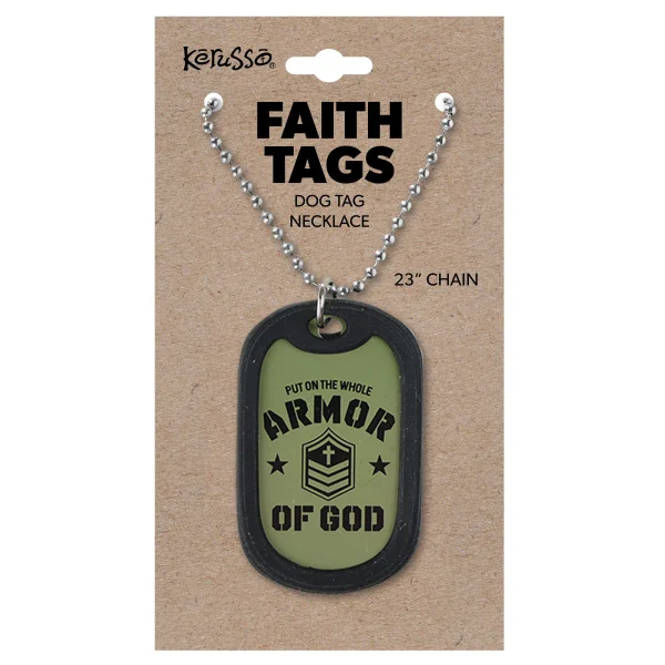 Faith Gear Dogtag Necklace Armor Of God | Christian Tools For Living