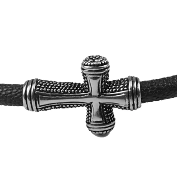 Men’s Bracelet Textured Cross | Christian Tools For Living