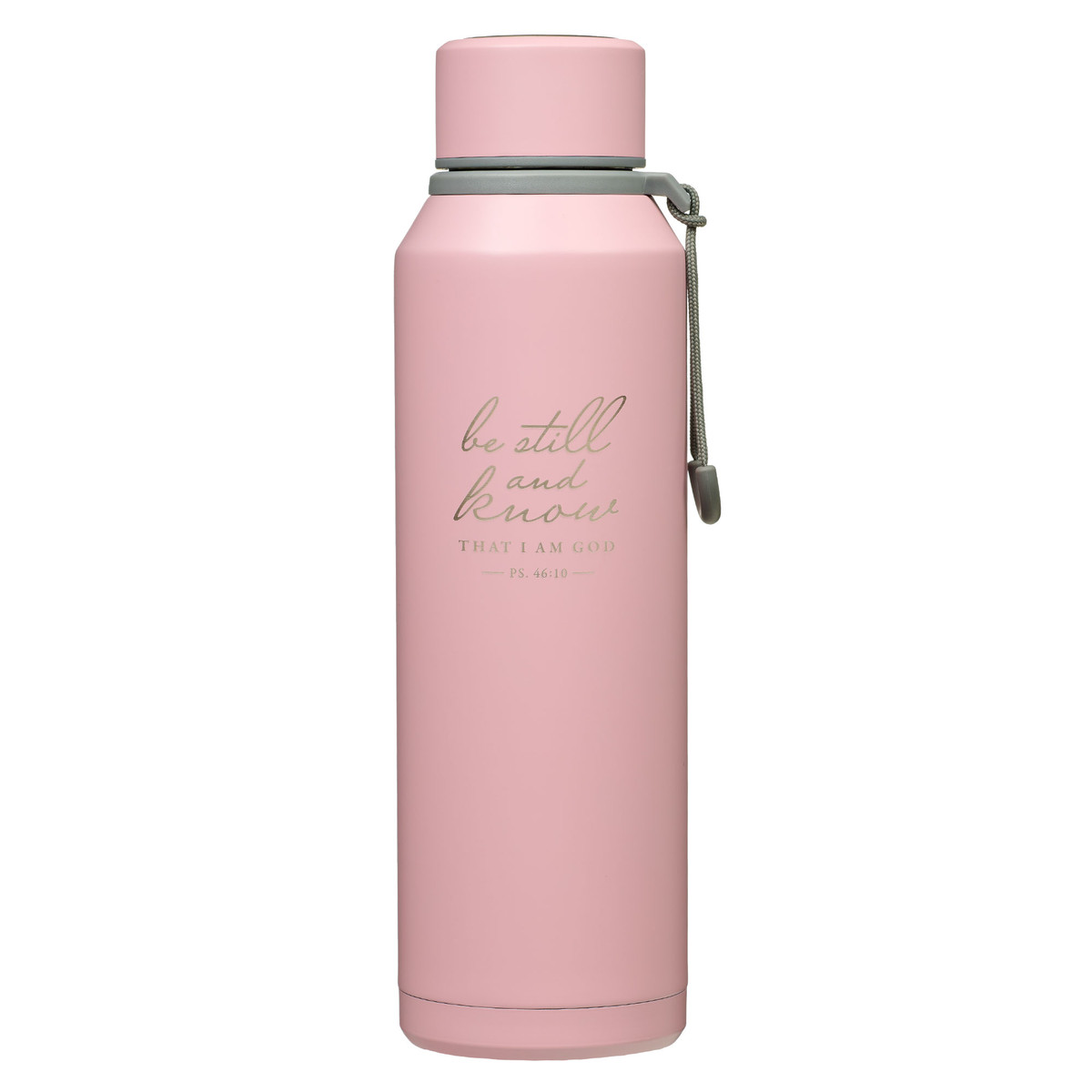 Be Still Pink Stainless Steel Water Bottle – Psalm 46:10 | Christian ...